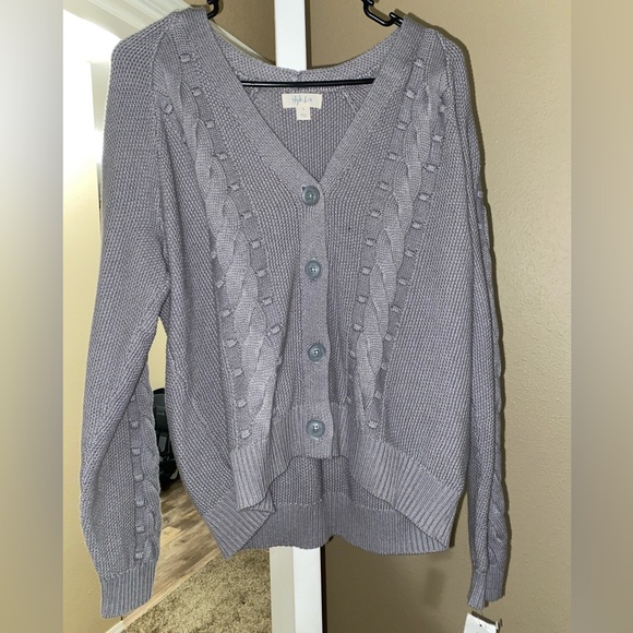 Style & Co. | Sweaters | Gray Button Up Sweater | Poshmark